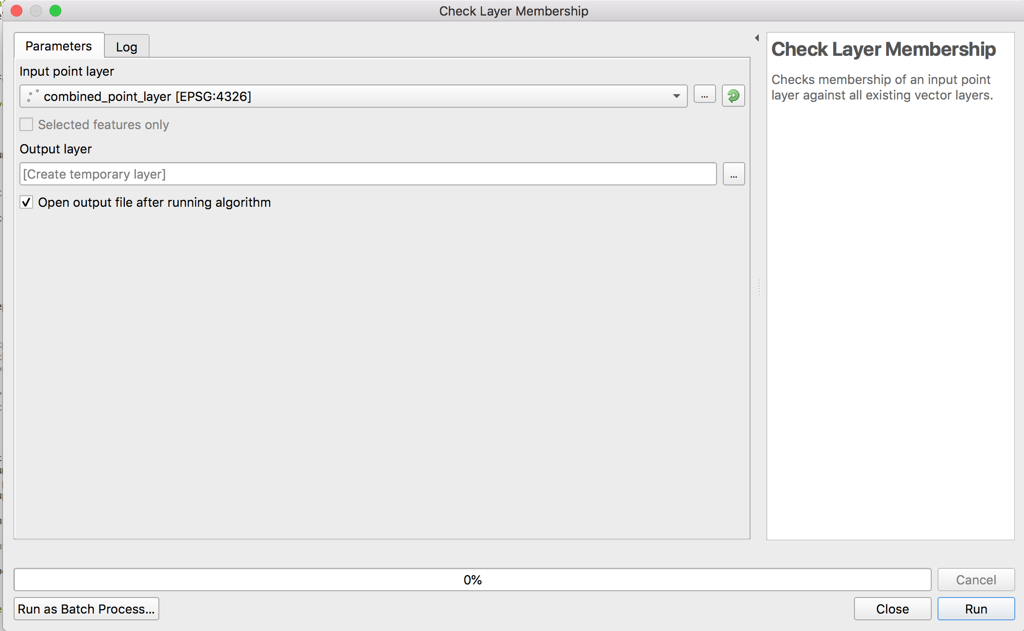 Qgis Scripting — Checking Point Membership Within Vector Layer Features